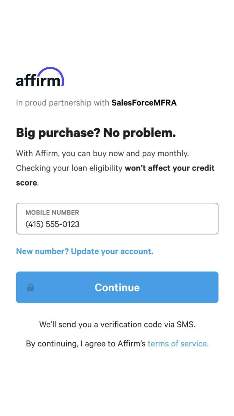 Affirm payment method - Adyen