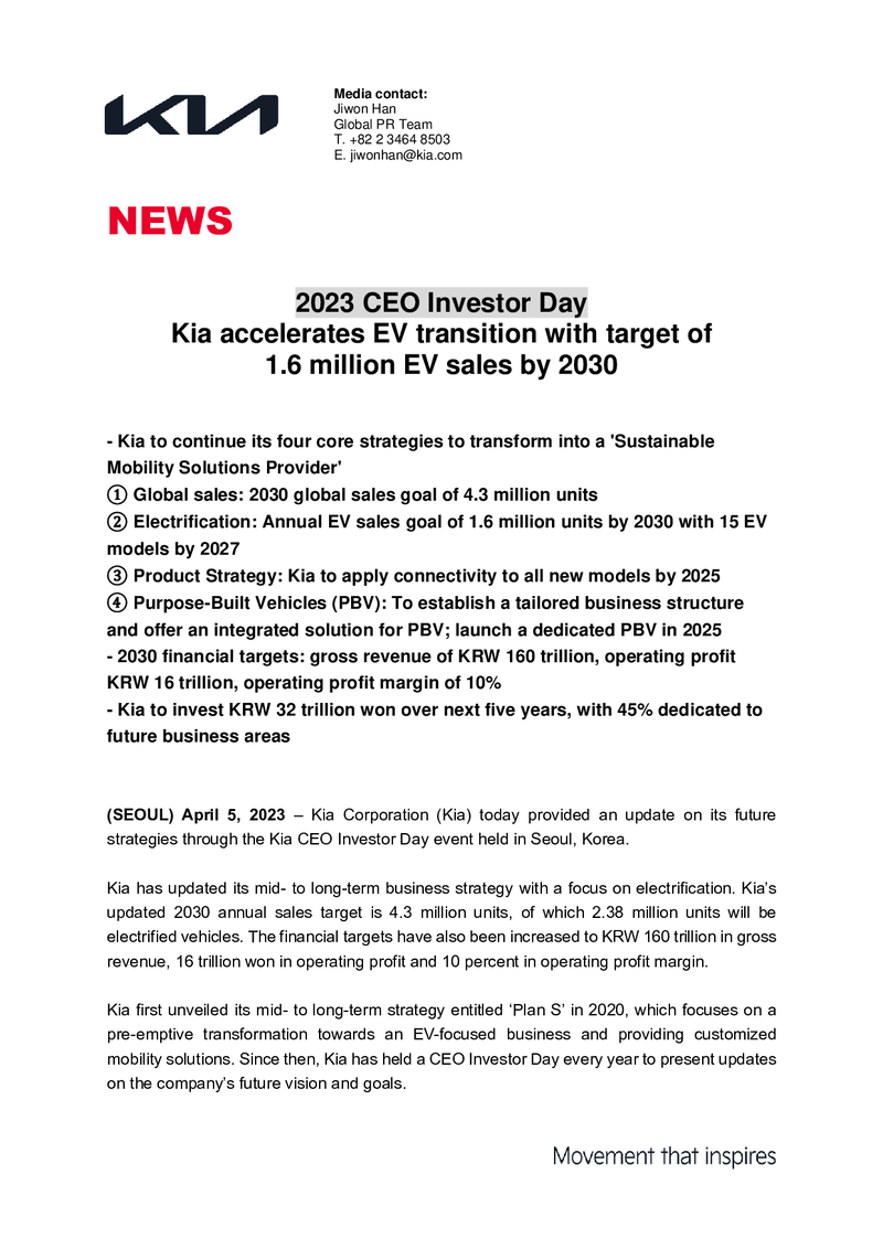 Library - Kia Europe Press Website