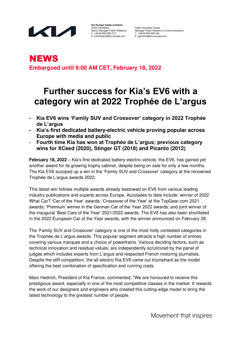 Library - Kia Europe Press Website