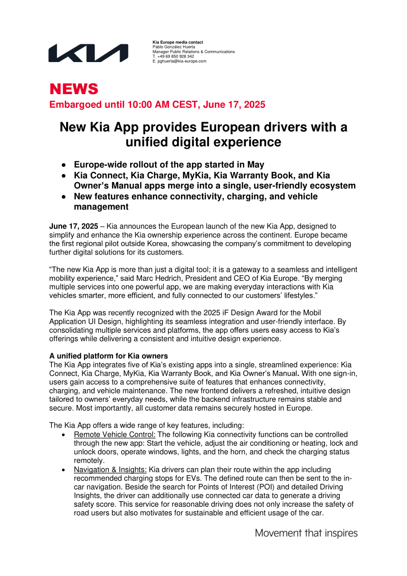 Library - Kia Europe Press Website