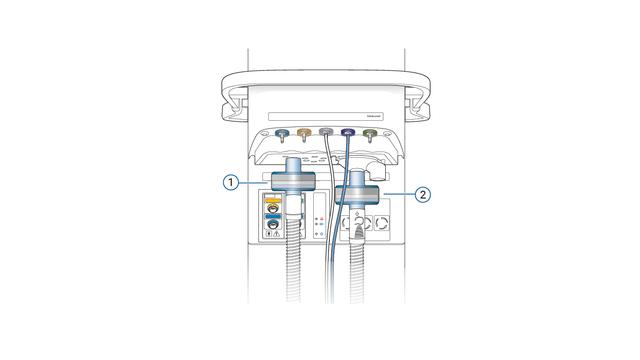 Use of device-end and HMEF filters on Hamilton Medical ventilators