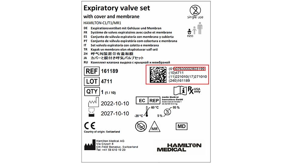 Änderungen an den Etiketten auf der Verpackung | Hamilton Medical