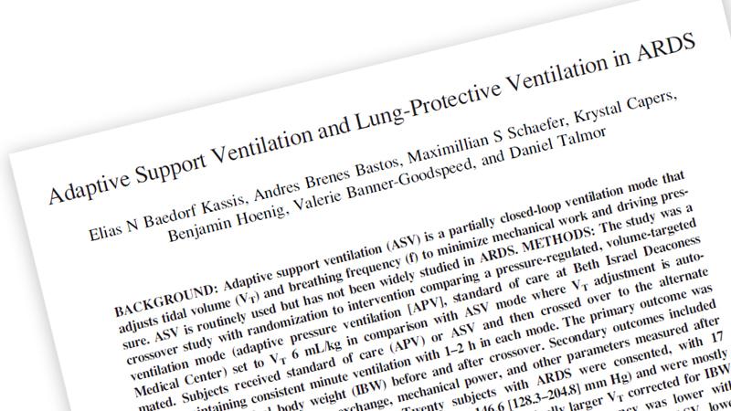 ASV® and lung-protective ventilation in ARDS patients | Hamilton Medical