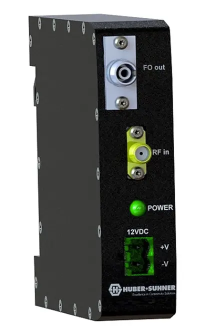 Receiver, 6 GHz, DIN Rail, 1 RF OUT, 1 FO IN - HUBER+SUHNER